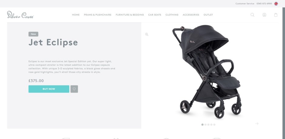 黒一色のセクシーベビーカー『Silver Cross Jet 2020 SE Eclipse（エクリプス）』